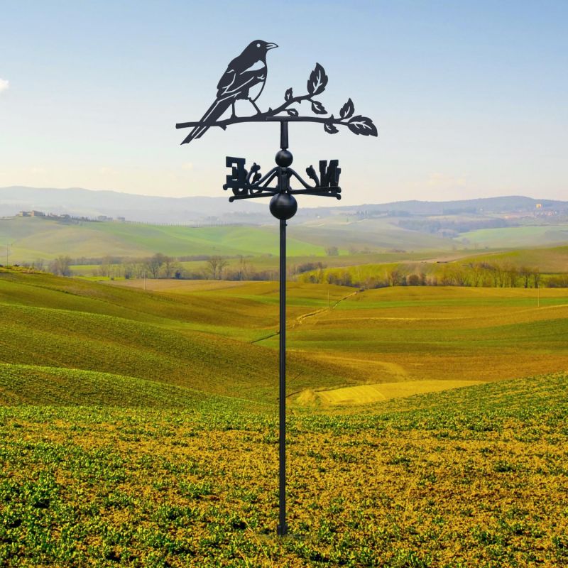 Magpie Free Standing Weathervane | Black Country Metalworks