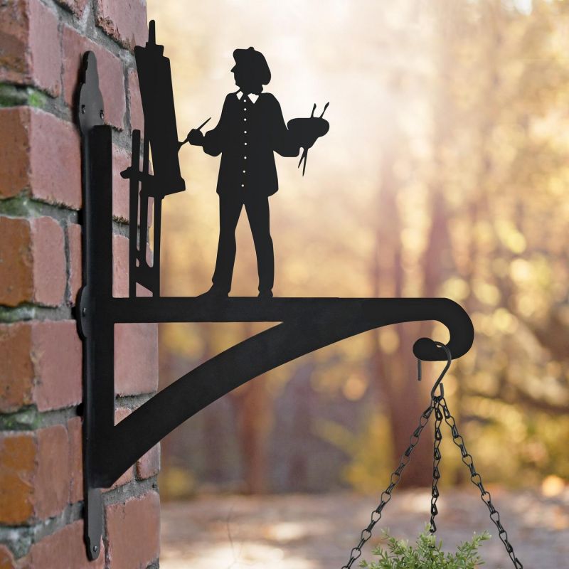 Artist Iron Hanging Basket Bracket | Black Country Metalworks