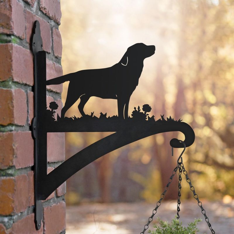 Labrador Iron Hanging Basket Bracket | Black Country Metalworks