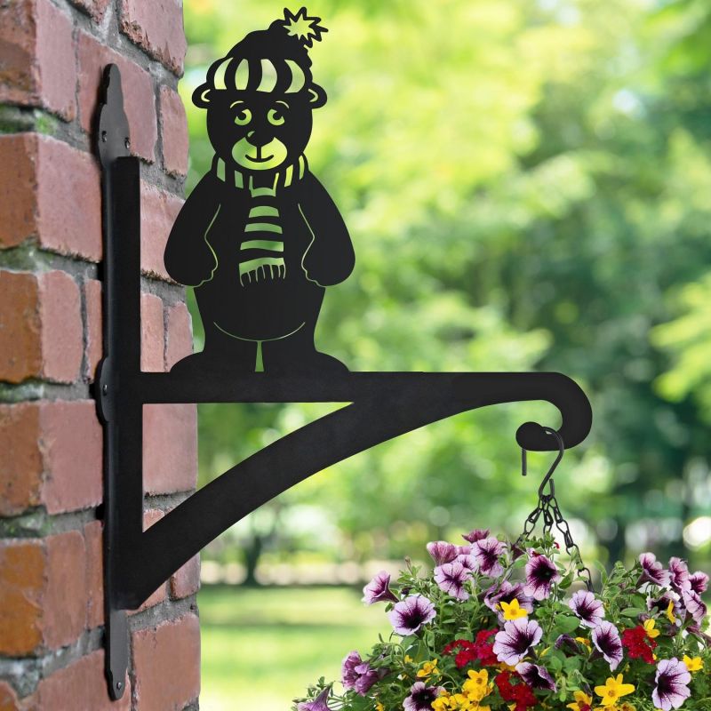 Teddy Bear Hanging Basket Bracket | Black Country Metalworks