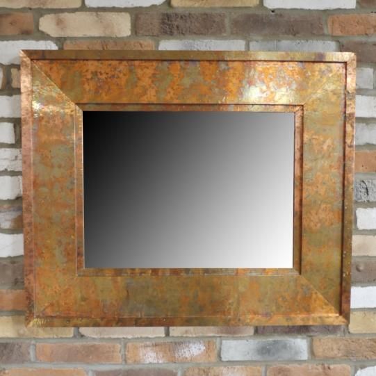 Rustic Copper Wall Mirror - Medium | Black Country Metalworks