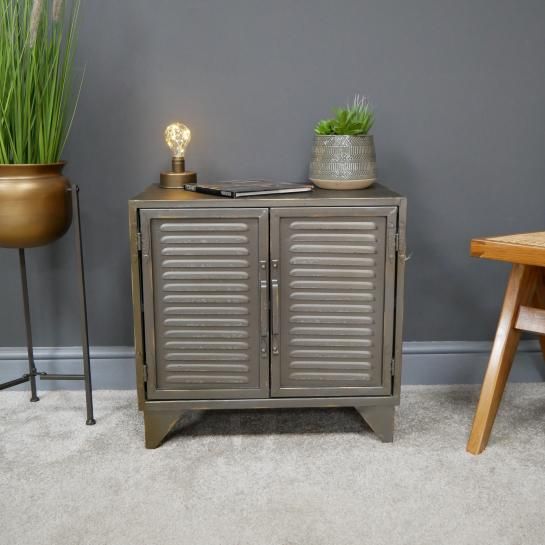Grey Metal Industrial Cabinet | Black Country Metalworks