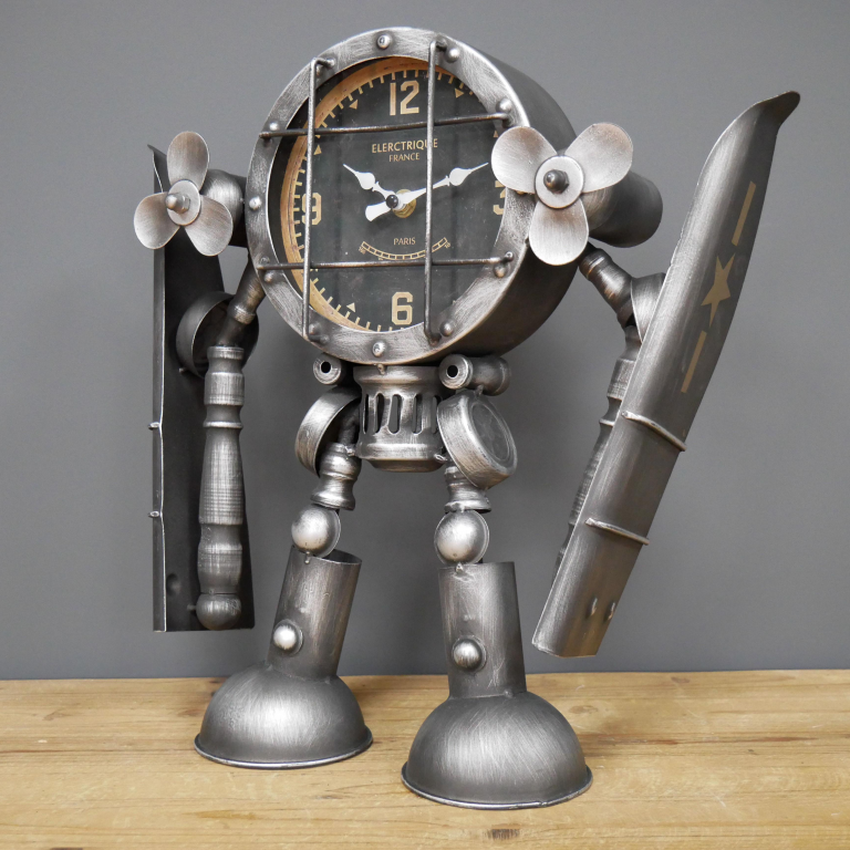 RoboPlane Desk Clock | Black Country Metalworks