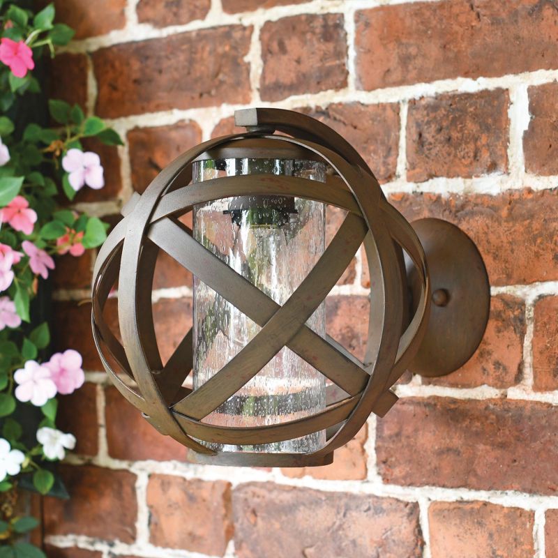 "Nebulous" Vintage Iron Sphere Wall Light | Black Country Metalworks