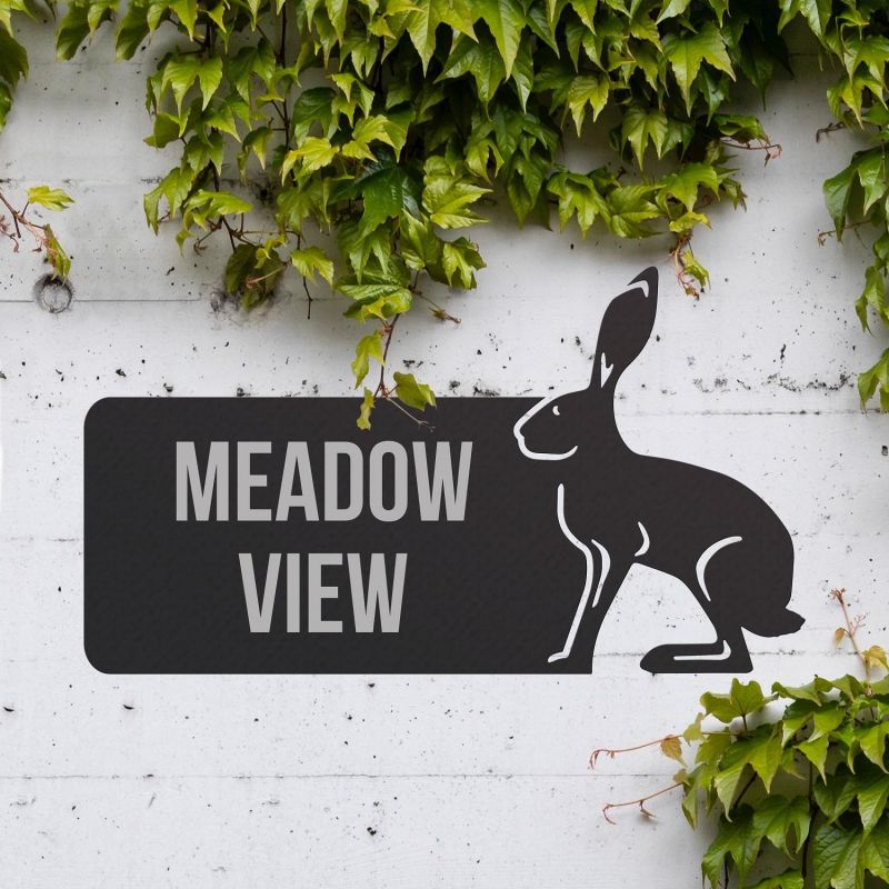 Hare Steel House Name Sign | Black Country Metalworks