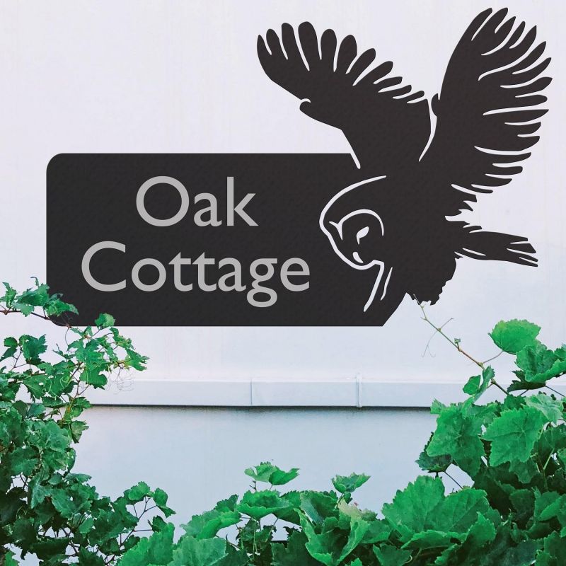 Barn Owl House Name Sign | Black Country Metalworks