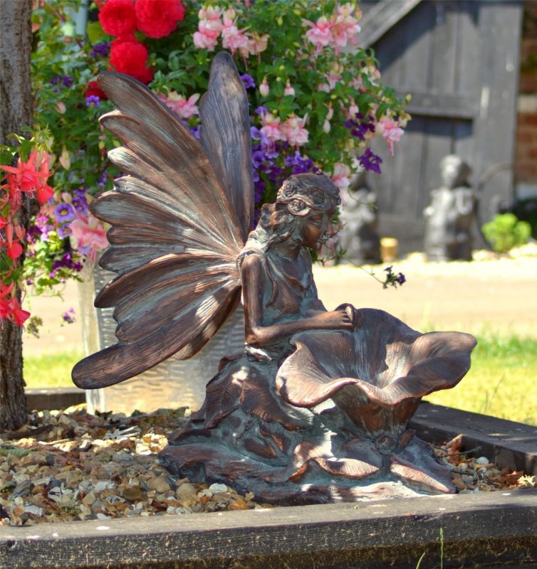 Bronze Effect Standing Fairy Sculpture | Black Country Metalworks