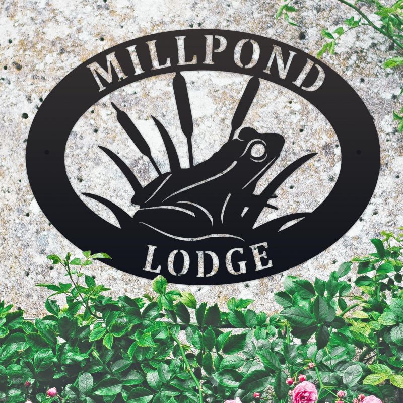 Frog Iron Oval House Name Sign | Black Country Metalworks