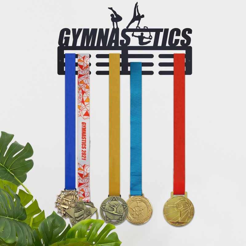 Male "Gymnastics" Sports Medal Hanger | Black Country Metalworks