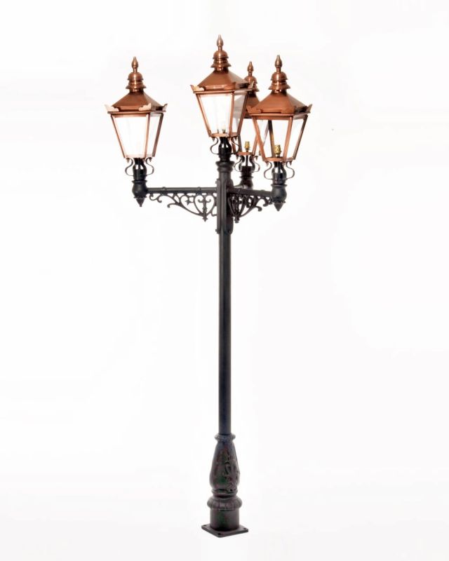 Victorian Extra Large Lantern & Lamp Post Set | Black Country Metalworks
