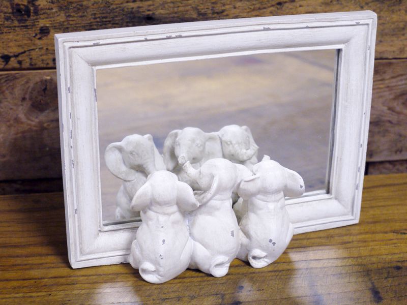 Rustic Cream Arched Garden Mirror | Black Country Metalworks