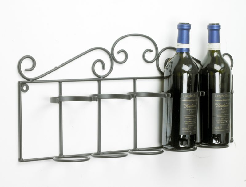 "Jenevieve" Wall Mounted Wine Rack - Cream | Black Country Metalworks