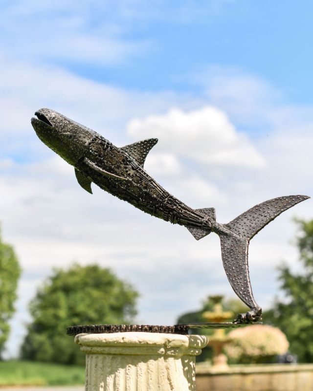 Recycled Metal Whale Shark Sculpture | Black Country Metalworks