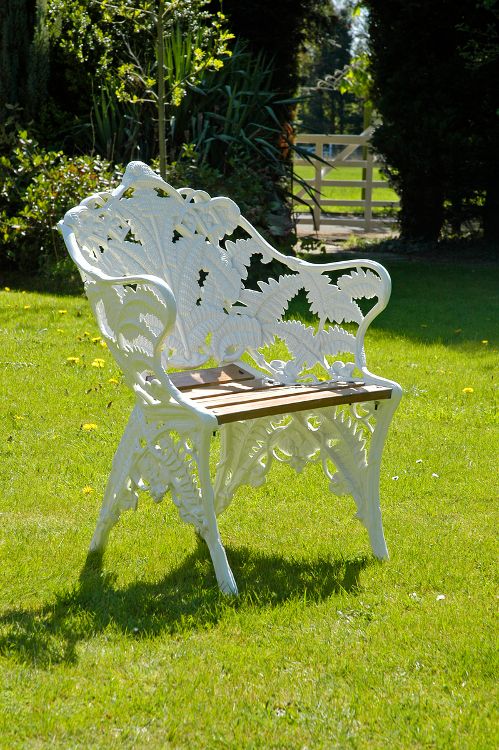 "Coalbrookdale" Cast Aluminium One Seater Bench | Black Country Metalworks