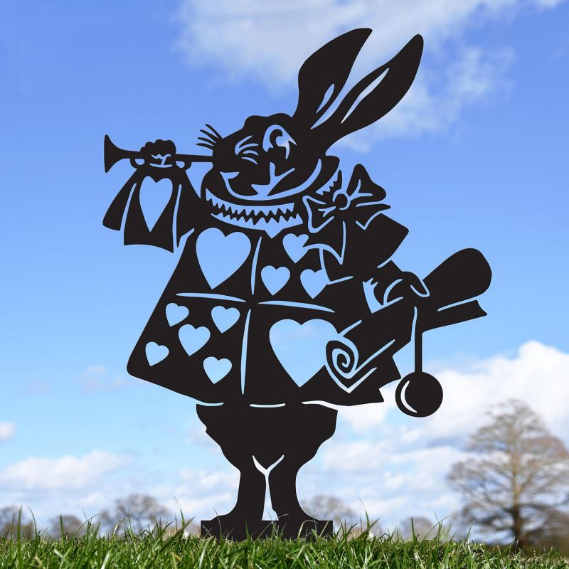 Black Rabbit With Trumpet Silhouette | Black Country Metalworks