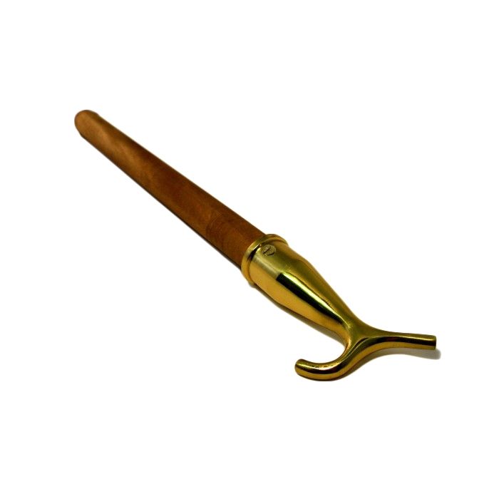 Wooden and Brass Window Pole | Black Country Metalworks