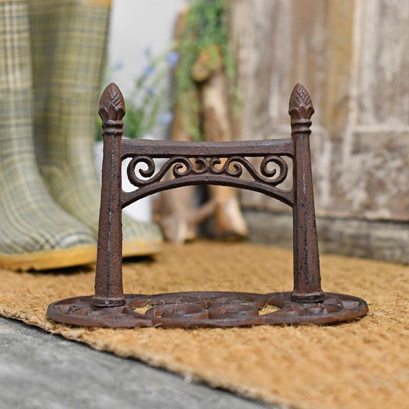 Cast Iron Scroll Design Boot Scraper | Black Country Metalworks