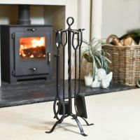 Log Burner Accessories AB Tools Scuttle Metal Coal Carrier Fire Log ...
