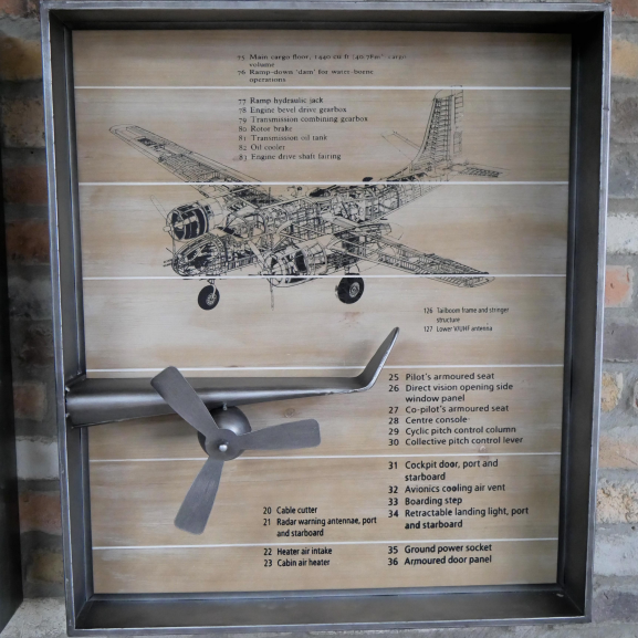 Airplane Diagram Wall Clock | Black Country Metalworks