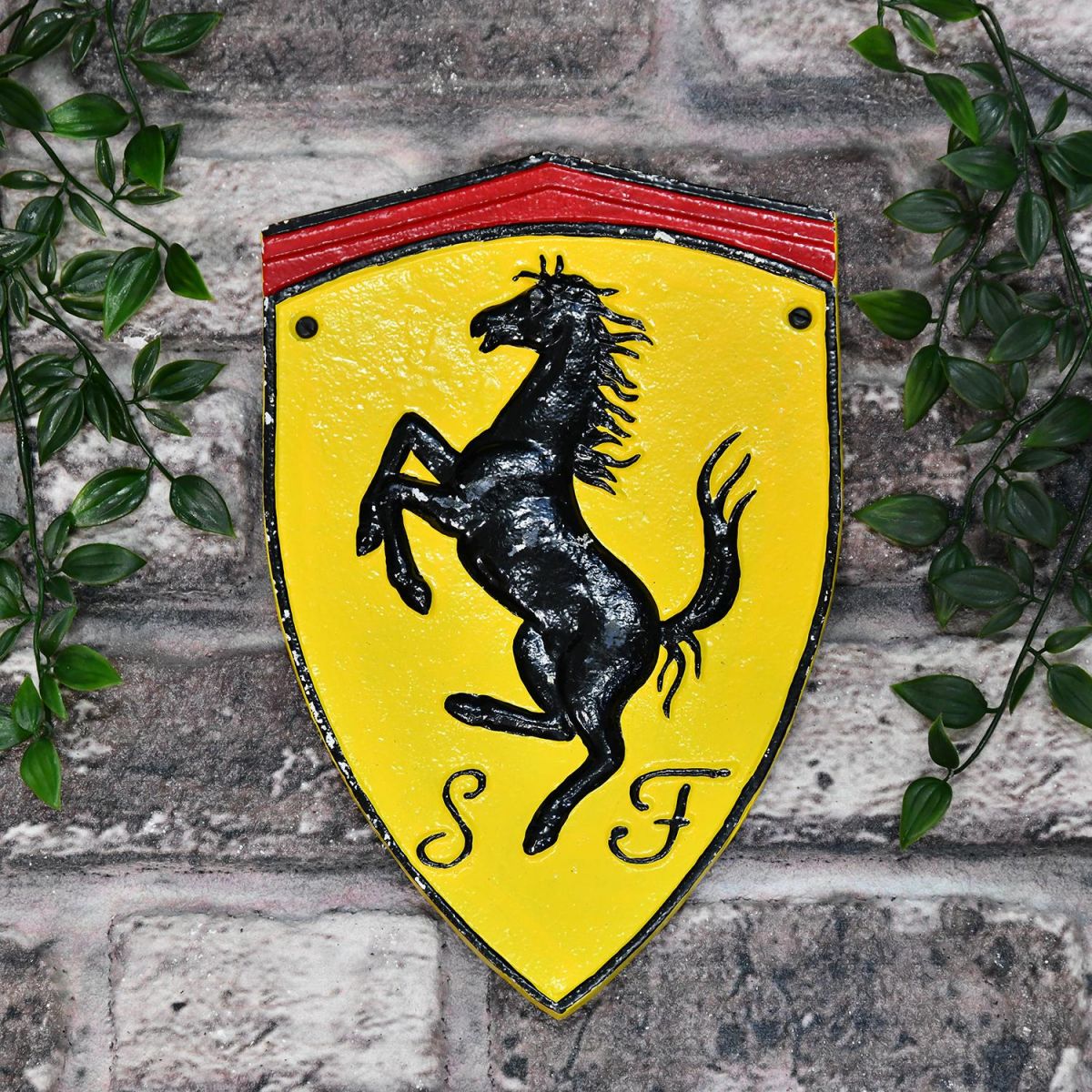 "Ferrari" Cast Iron Vintage Style Sign | Black Country Metalworks