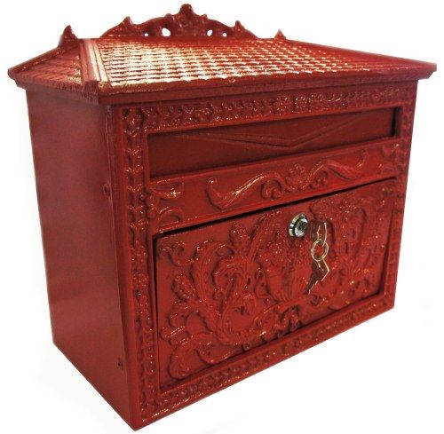 "Horncastle Abbey" Red Wall Mounted Post Box | Black Country Metalworks