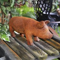 Small Rustic Cast Iron Pig Sculpture | Black Country Metalworks