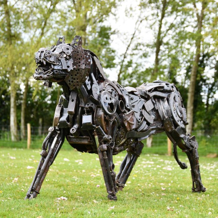 Copper Leopard Cast Aluminium Sculpture | Black Country Metalworks