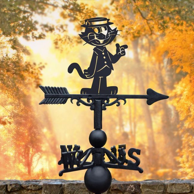 Etal Weathervane Etal Wind Direction Sorceress And Cat Weathervane